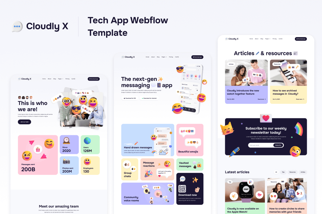 Style Guide - Cloudly X - Webflow Ecommerce website template